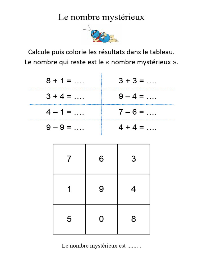 Nombre Mystérieux : Exercices de Maths | PDF | Méthodes et références ...