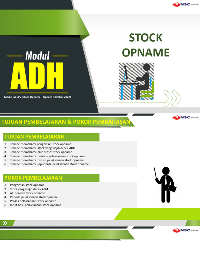 Proses dan Tujuan Stock Opname ADH | PDF