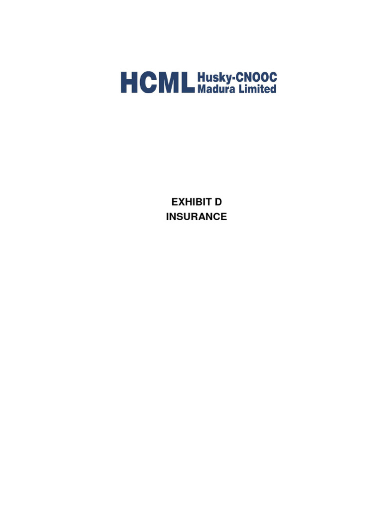 Exhibit D - Insurance - New | PDF | Employee Benefits | Social Security