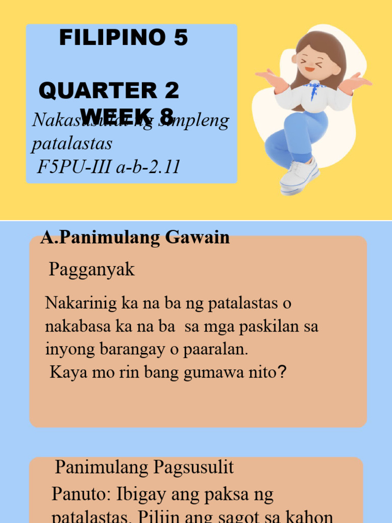 FILIPINO Q2 WEEK 8 by REONTARE | PDF