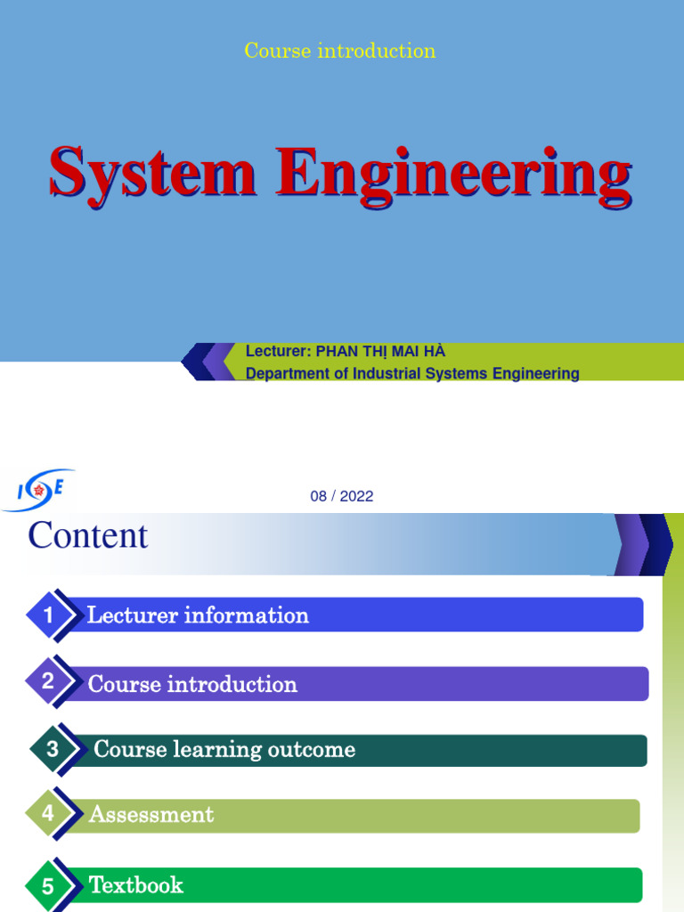 KTHT 21 - C0 - Course Introduction | PDF | System | Industrial Engineering