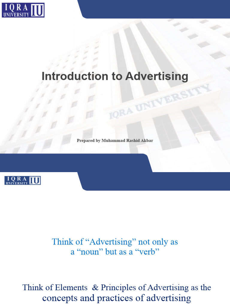 Intro To Advertising | PDF | Advertising | Brand