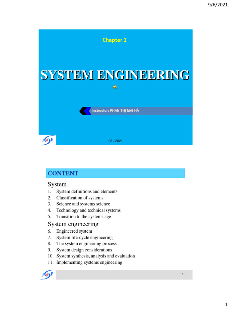 KTHT 21 C1 System Engineering | Download Free PDF | System | Systems Engineering