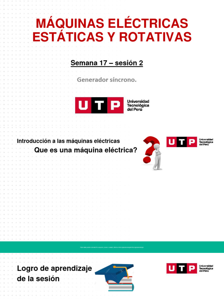 Máquinas Eléctricas Estáticas Y Rotativas: Semana 17 - Sesión 2 | PDF | Generador eléctrico ...