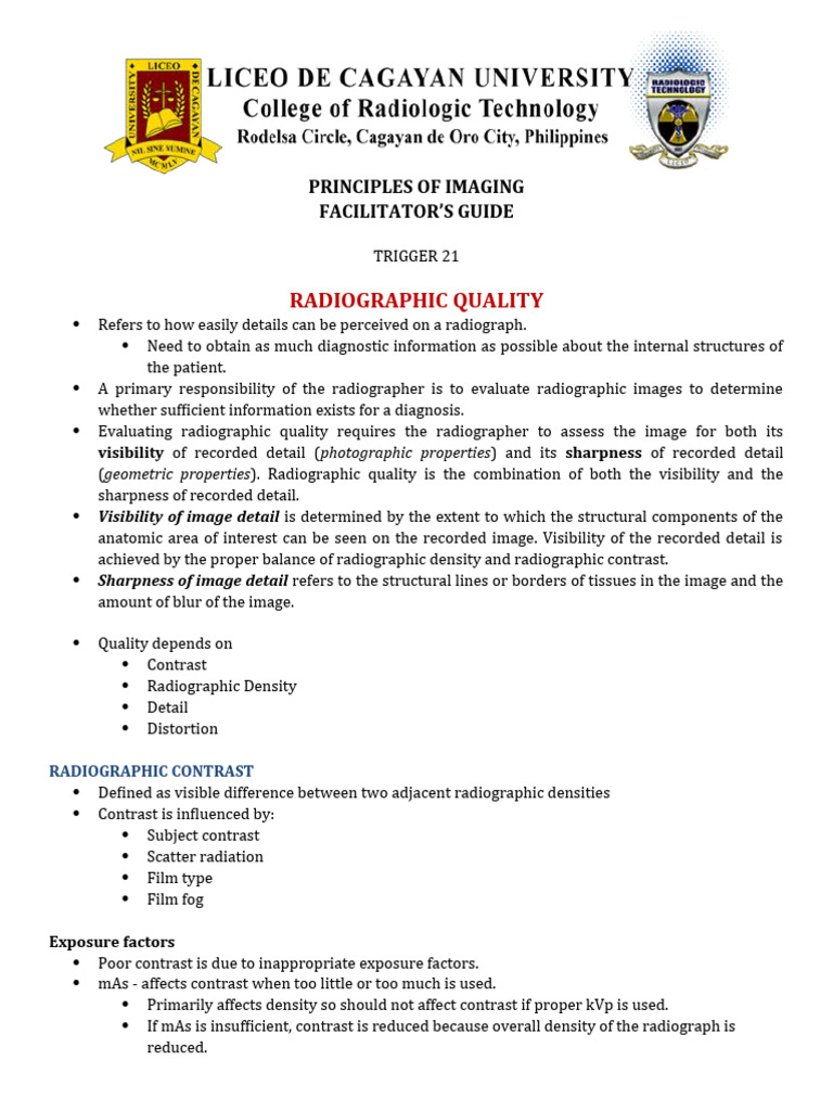 Trigger 21 Faci Guide Poi | PDF | Radiography | X Ray