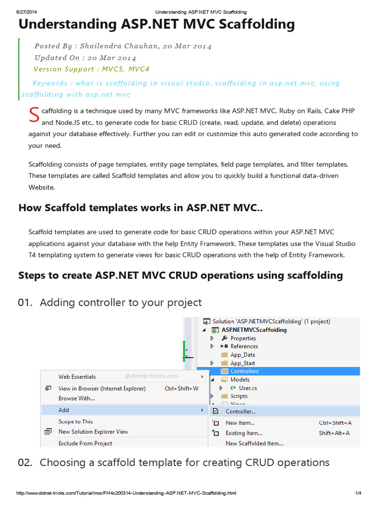 Understanding ASP Scaffolding | PDF | Computing | Software