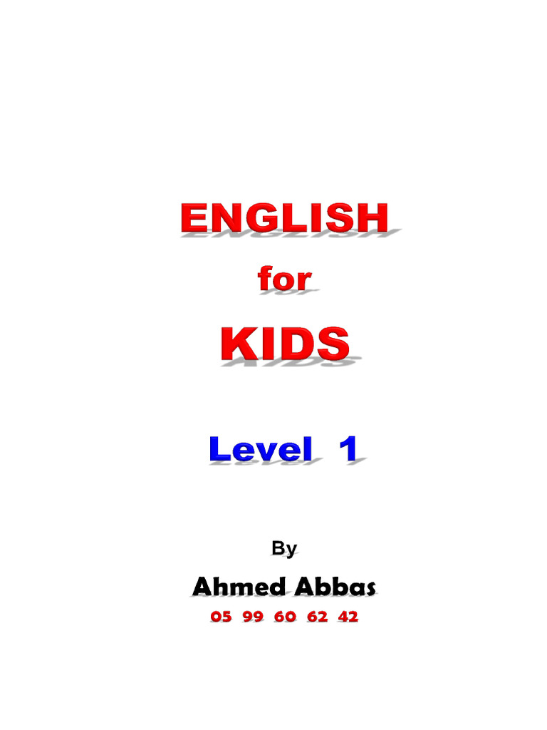 Level 1 English For Kids Final | PDF