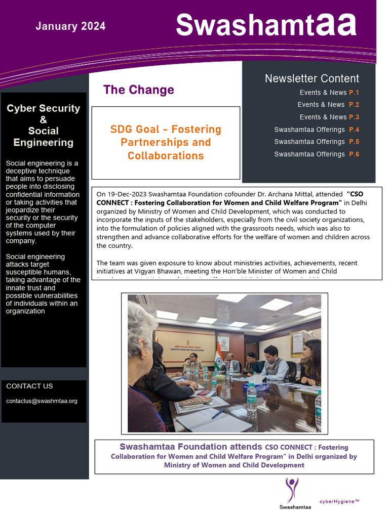 Swashamtaa Foundation Newsletter Jan 2024 | PDF | Computer Security ...