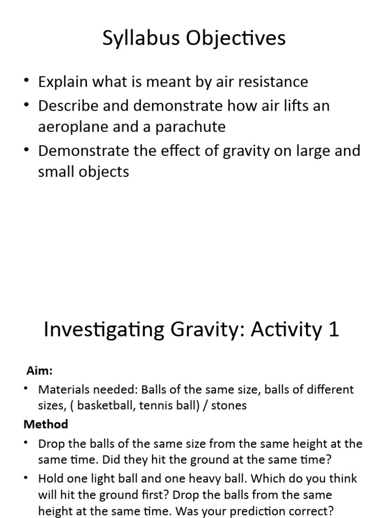Forces (Air Resistance and Gravity) | PDF | Drag (Physics) | Force