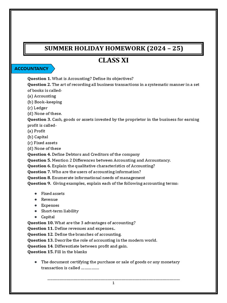 XI - Holiday HW | Download Free PDF | Artificial Intelligence | Intelligence (AI) & Semantics