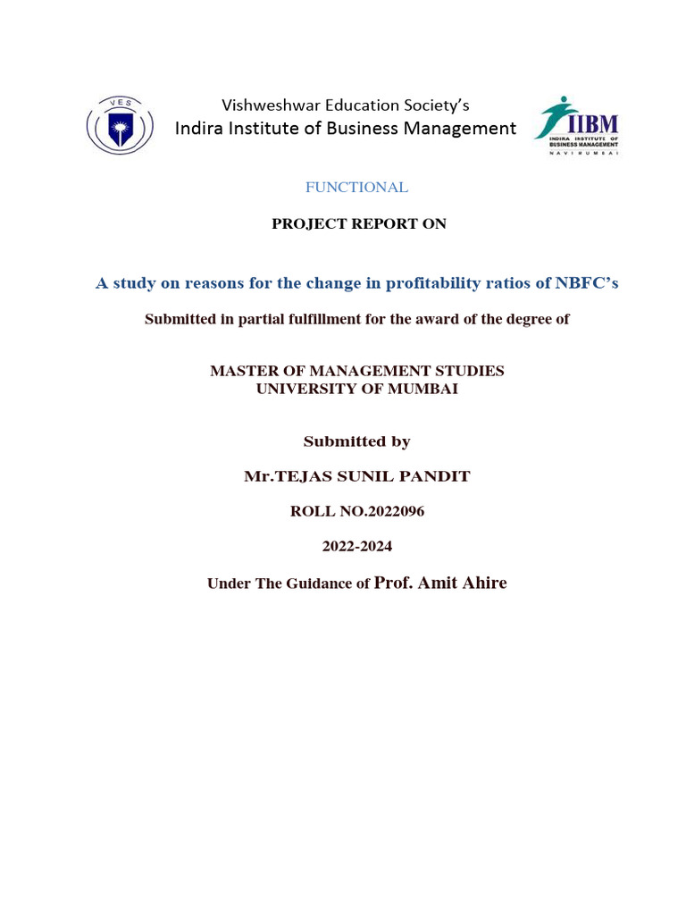 Tejas Pandit Functional | Download Free PDF | Non Bank Financial ...