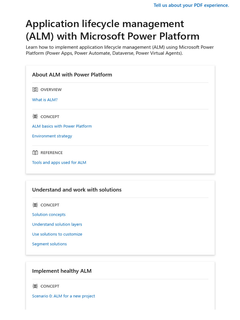 Power Platform Alm | PDF | Version Control | Mobile App