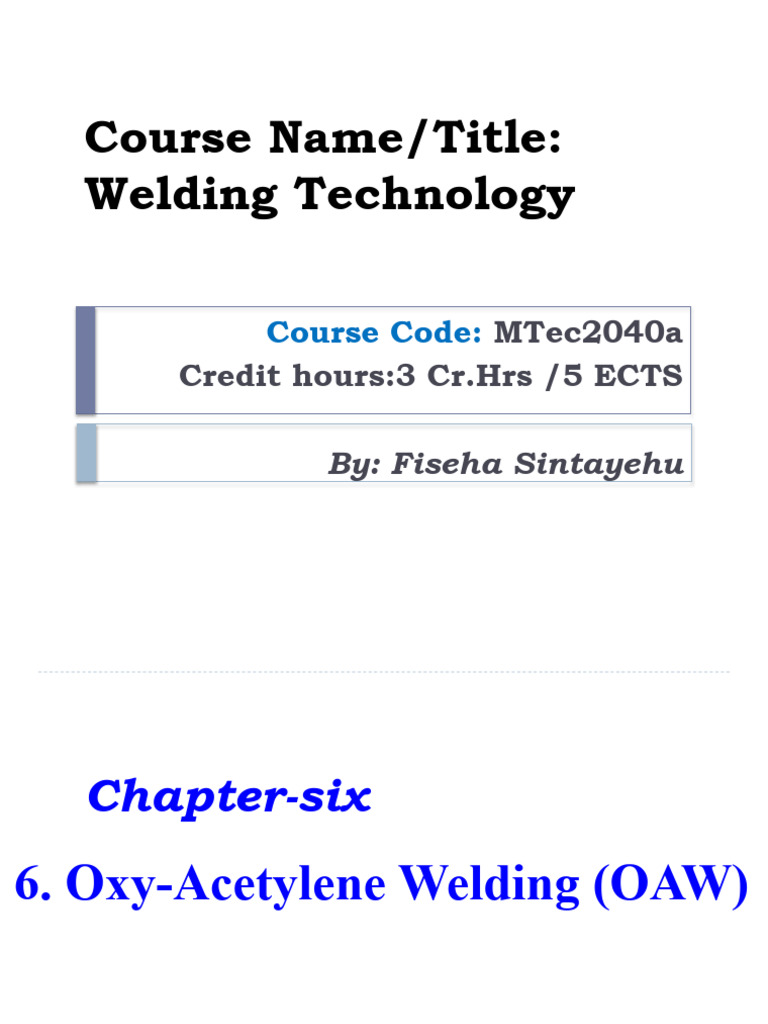 Chapter 6 Welding Technology | PDF | Welding | Construction