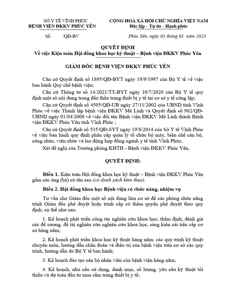 QD Kien Toan HDKHKT 2023 | PDF