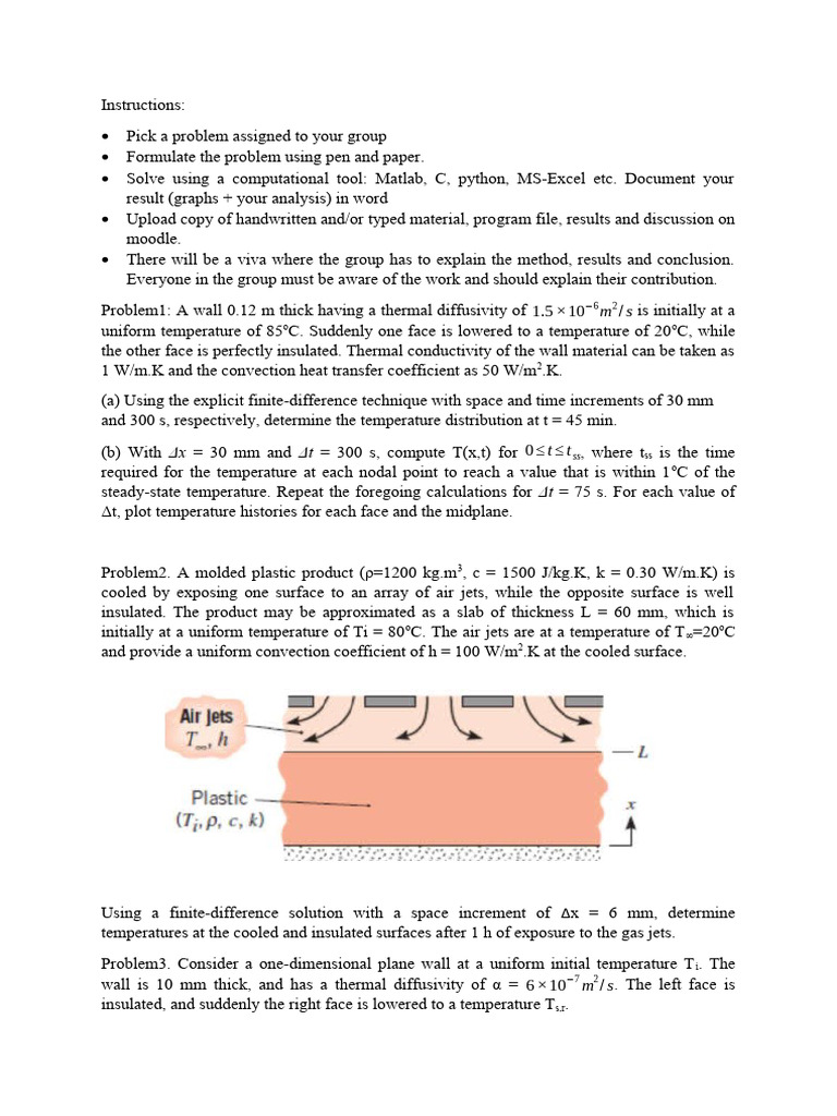 Problem set | PDF | Heat Transfer | Heat