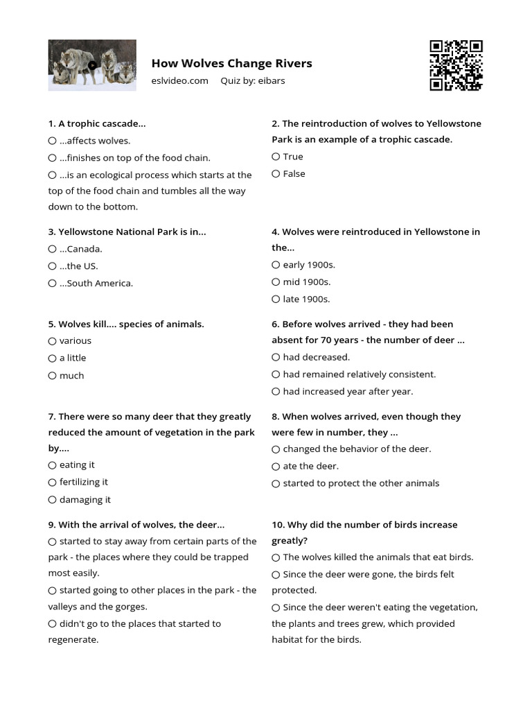 How Wolves Change Rivers | PDF | River | Wildlife