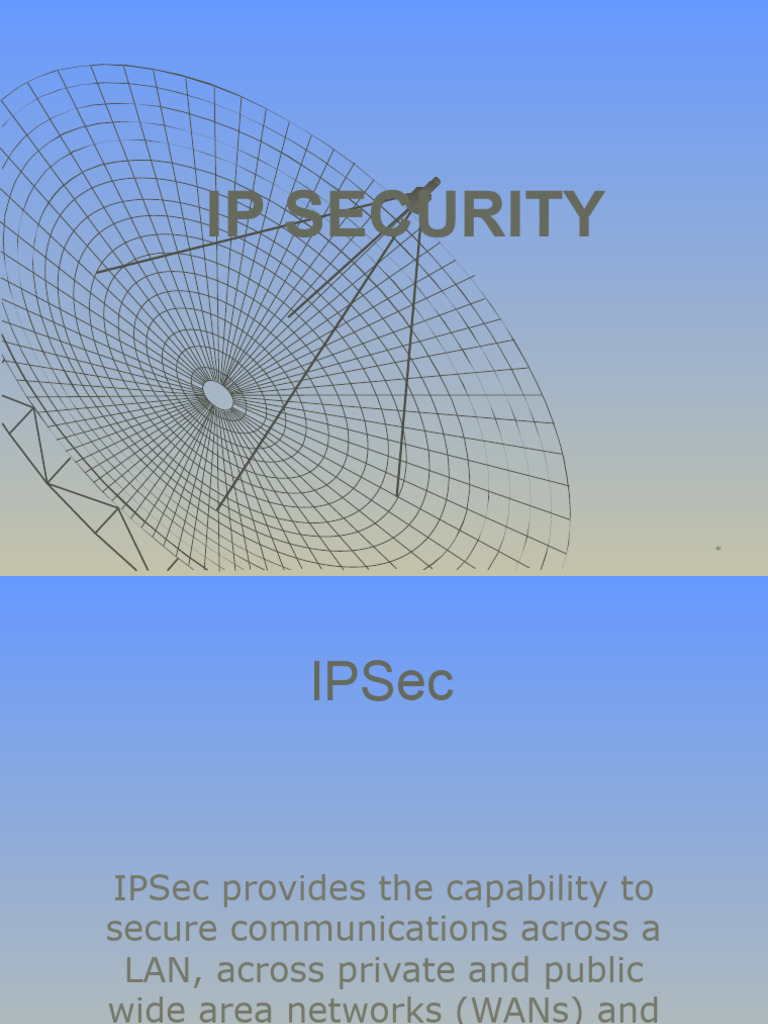 IPSecurity | PDF | Internet Protocols | Cyberspace