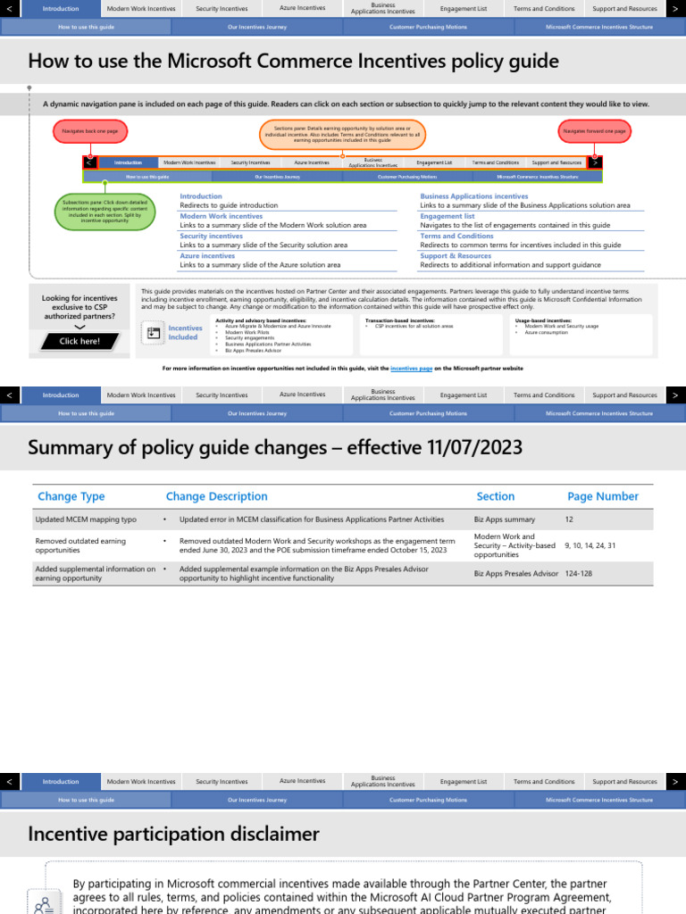 Microsoft Commercial Partner Incentives Guide (7november2023) | PDF ...