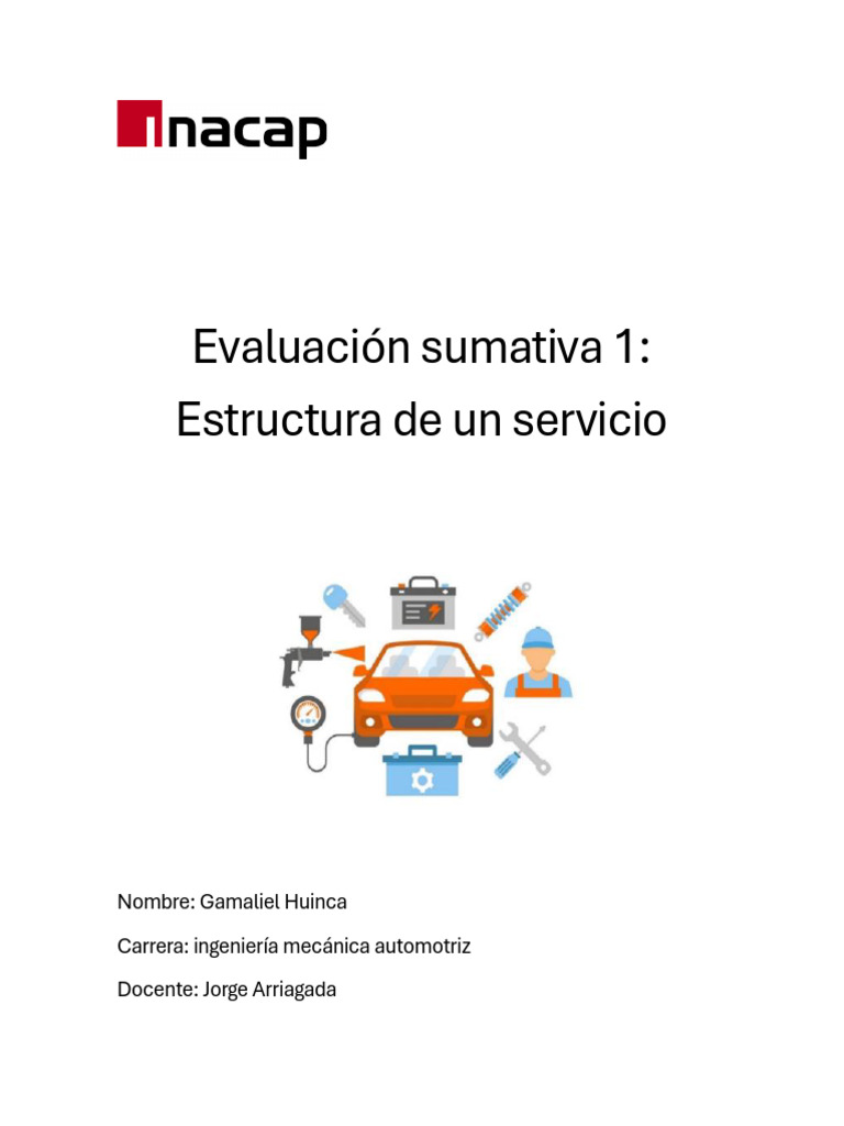 Evaluación sumativa 1 | PDF | Concesionario de coches | Industria automotriz