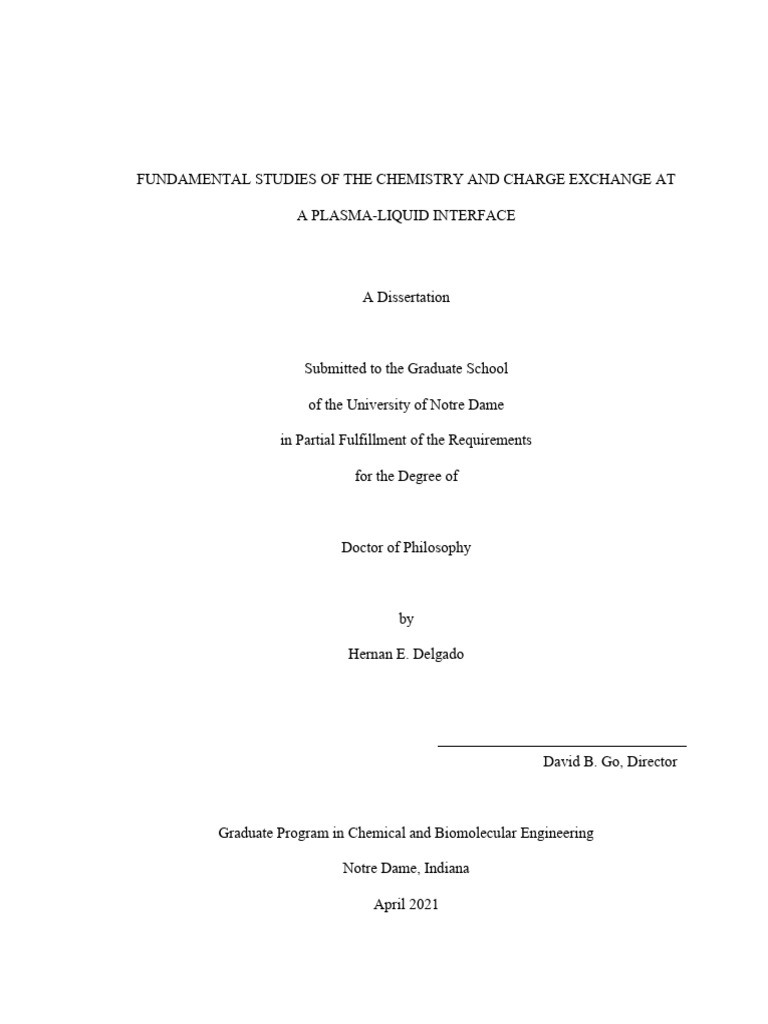 A Plasma-liquid Interface | PDF | Plasma (Physics) | Electrical Breakdown