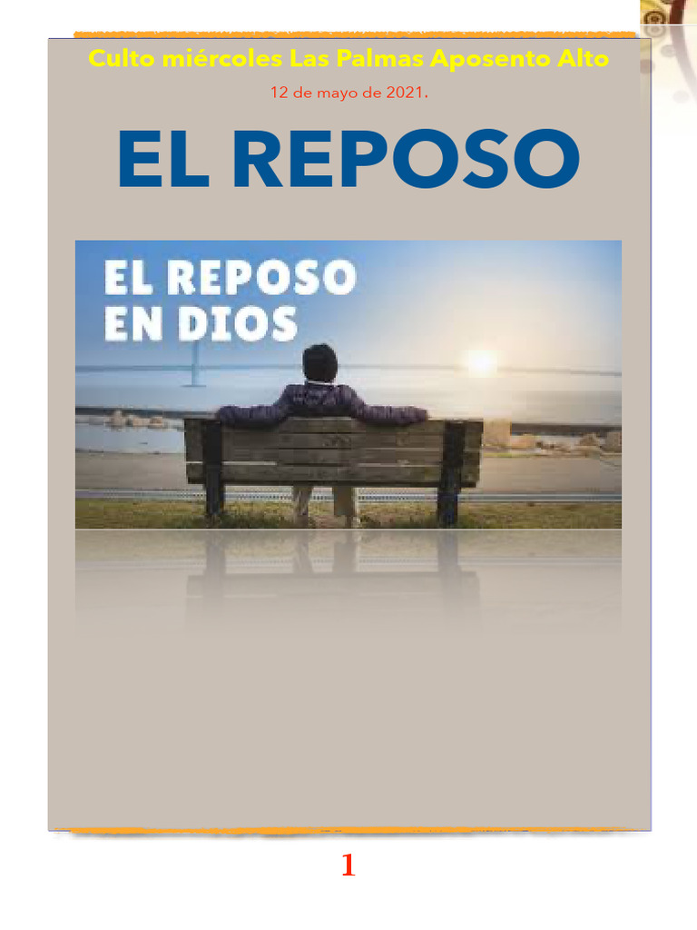 El Reposo | PDF | Cristo (título) | Dios