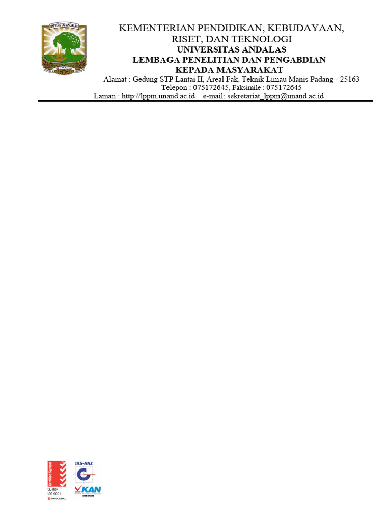 Kop Surat LPPM 2022 | PDF