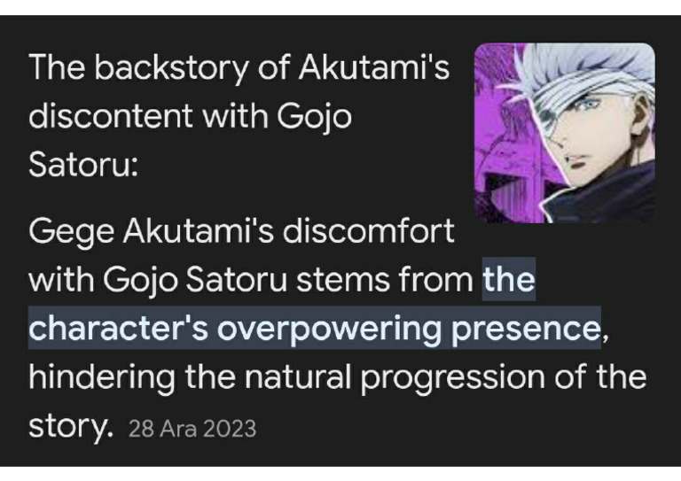 Why Gege Doesn't Like Gojo | PDF