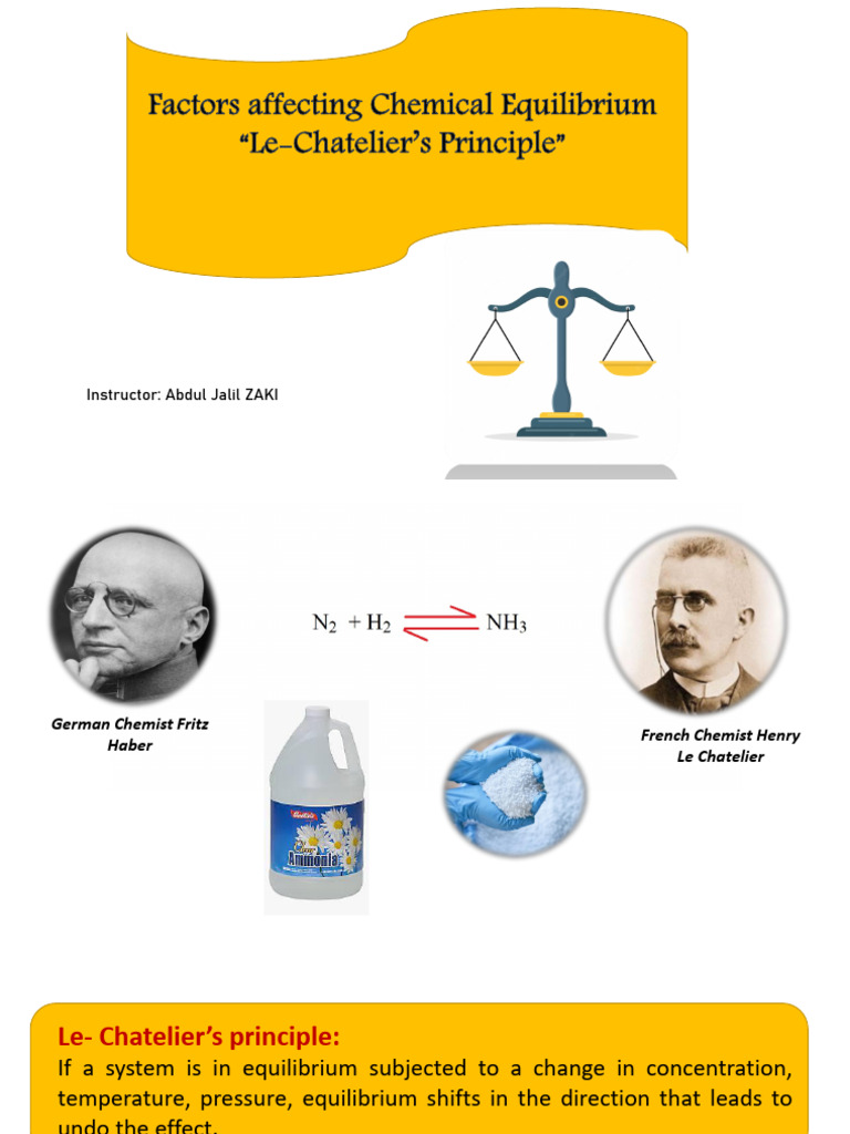 Factors Affecting The Chemical Equilibrium 11grade Chemistry | Download ...
