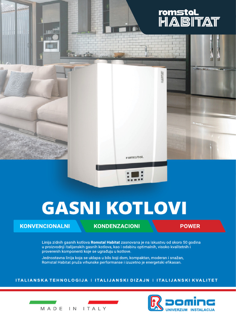Romstal Habitat Gasni Kotlovi Katalog | PDF
