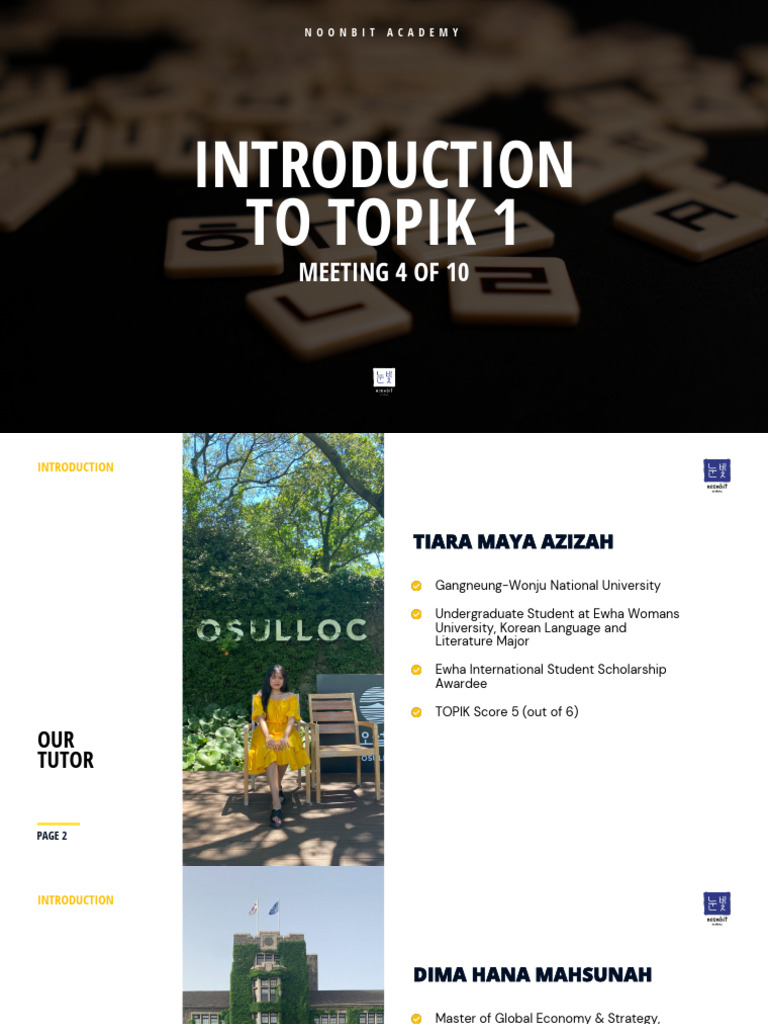 Meeting #4 - Workshop TOPIK I | PDF