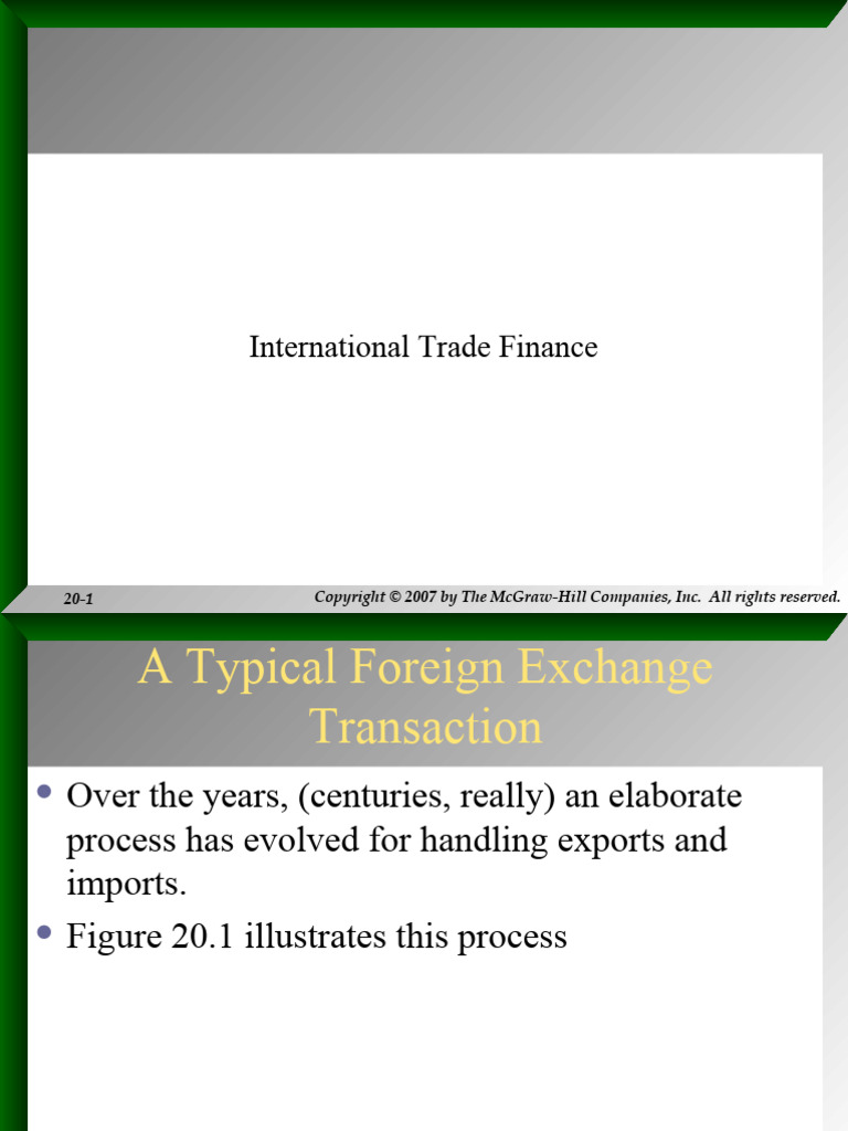 International Trade Finance | PDF | Letter Of Credit | Banks