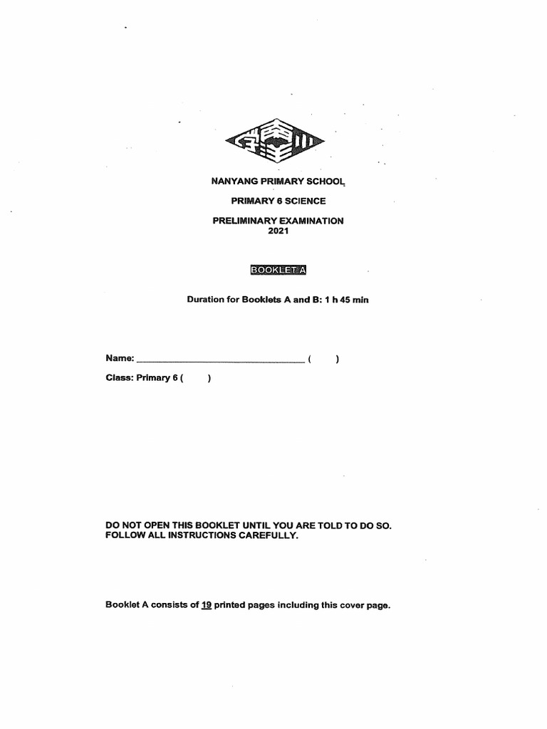P6 Science 2021 Prelim Nanyang Exam Papers | PDF