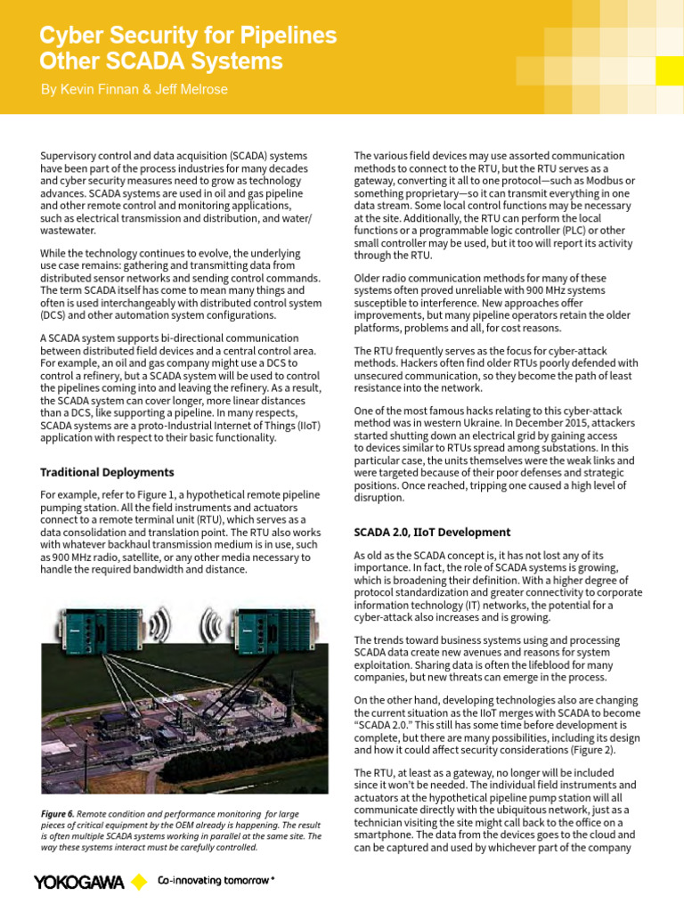 2017-09-2253 Cyber Security For Pipelines - Other SCADA Systems | PDF | Scada | Computer Network