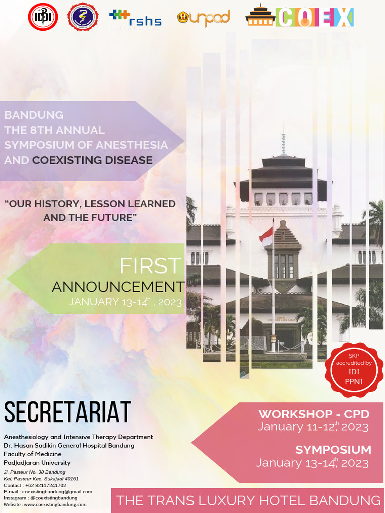 Coex 2023 First Announcement-1 | PDF | Anesthesia | Medical Specialties