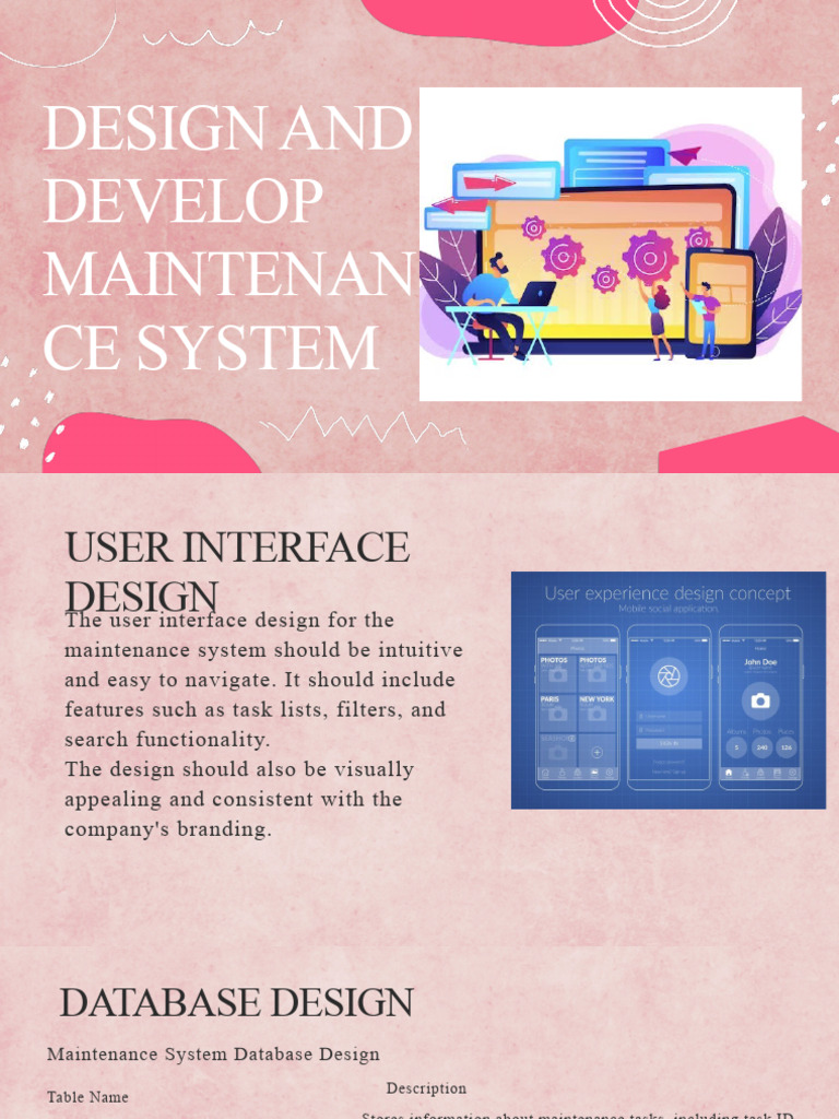 Maintenance System UI and Database Design | PDF | Databases | User ...