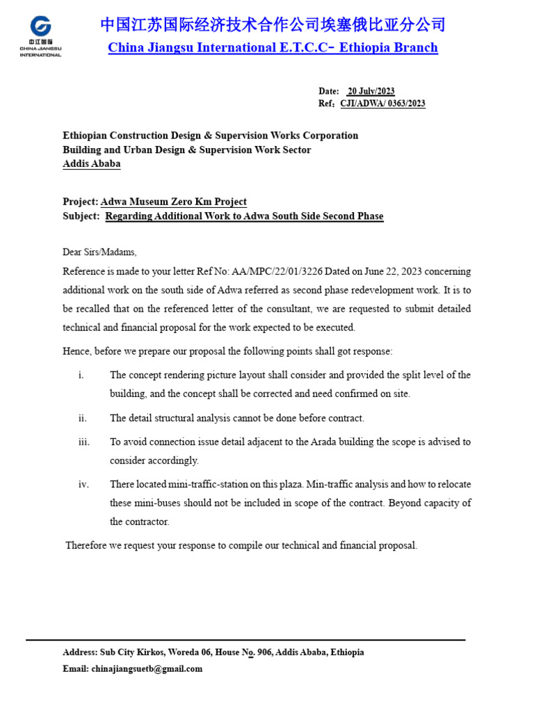 Adwa Museum Zero Km Project Proposal | PDF | Business | Finance & Money ...