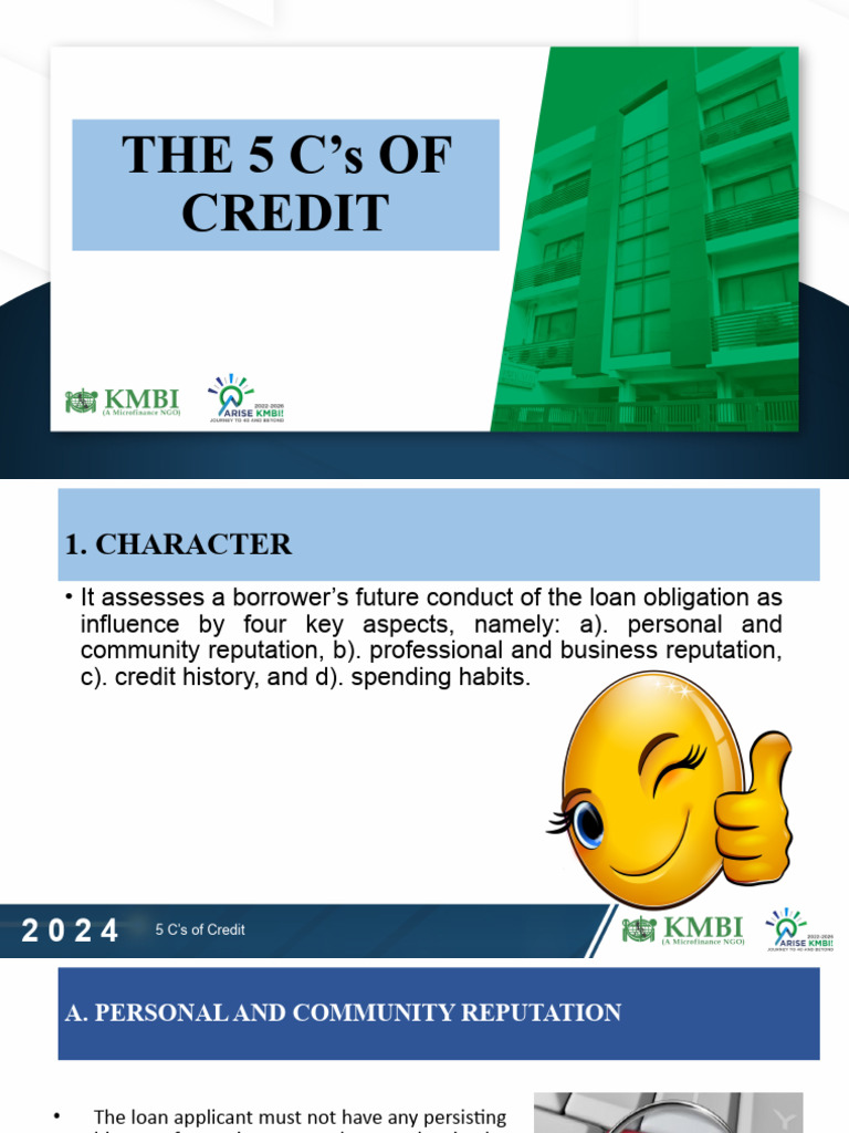 The 5C's of Credit TOT | PDF | Collateral (Finance) | Loans