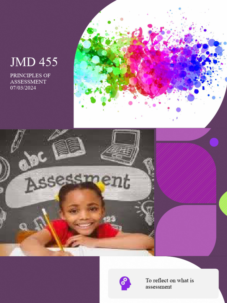 JMD 455 Principles of Assessment 07032024 | PDF