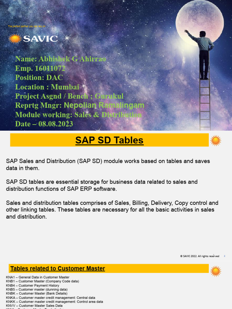 SAP SD Tables Overview | PDF | Information Technology Management ...