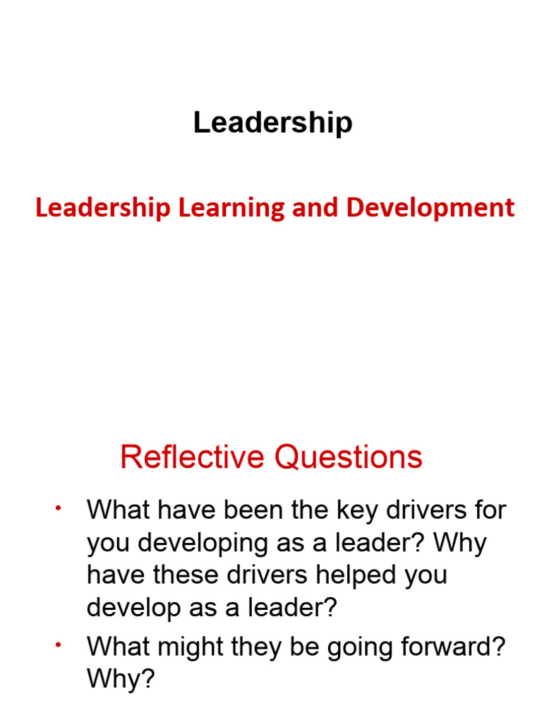Leadership Development Insights and Methods | PDF | Leadership | Learning