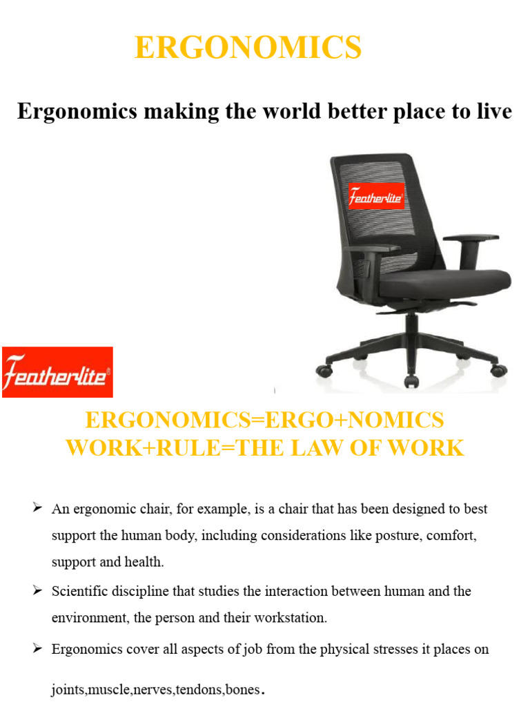 ERGONOMICS | PDF | Human Factors And Ergonomics | Chair