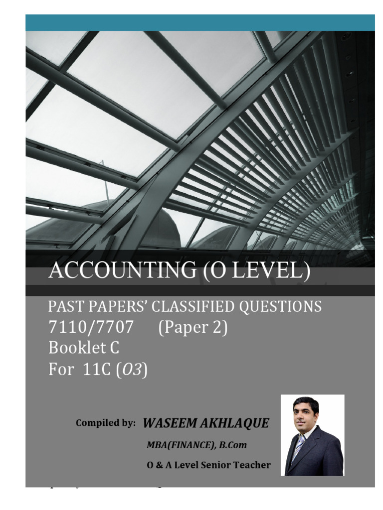 Classified Past Paper Questions Booklet C | PDF | Depreciation | Expense