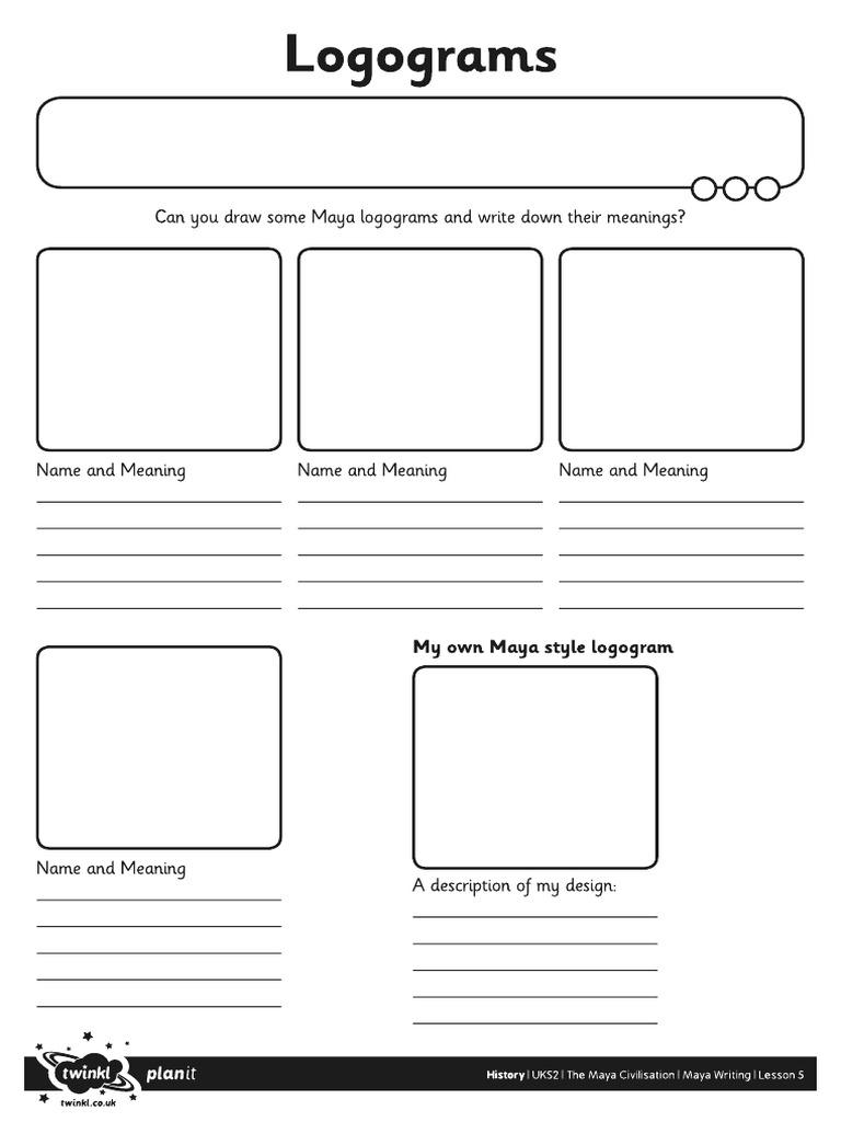 Activity Sheet Logograms | PDF