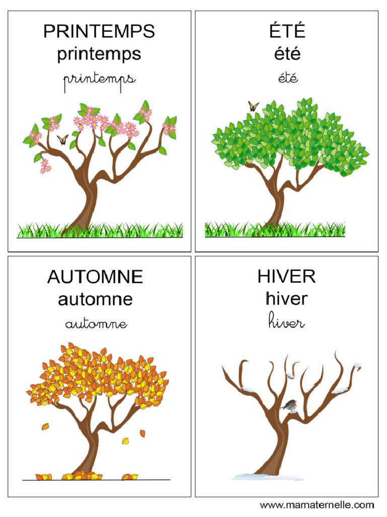 Carte Des Saisons Printemps Ete Automne Hiver 731x1024 1 | PDF