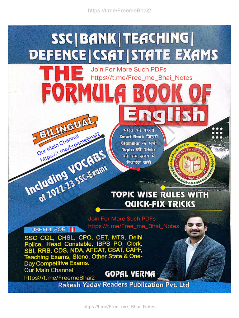 Formula Book of English Gopal Sir | PDF | Social Science