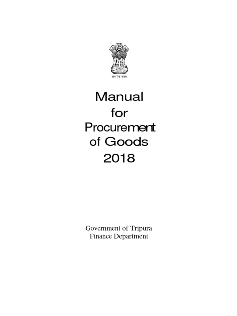 Manual For Procurement of Goods | PDF | Procurement | Specification (Technical Standard)