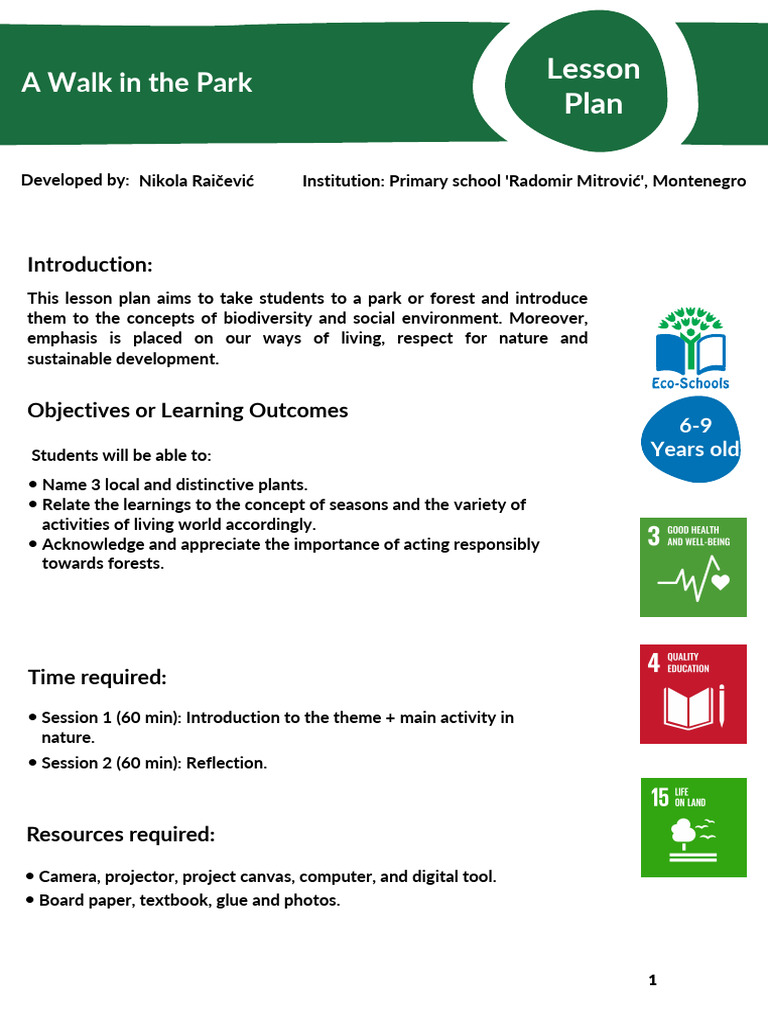 Biodiversity Lesson Plan for Kids | PDF | Trees | Forests