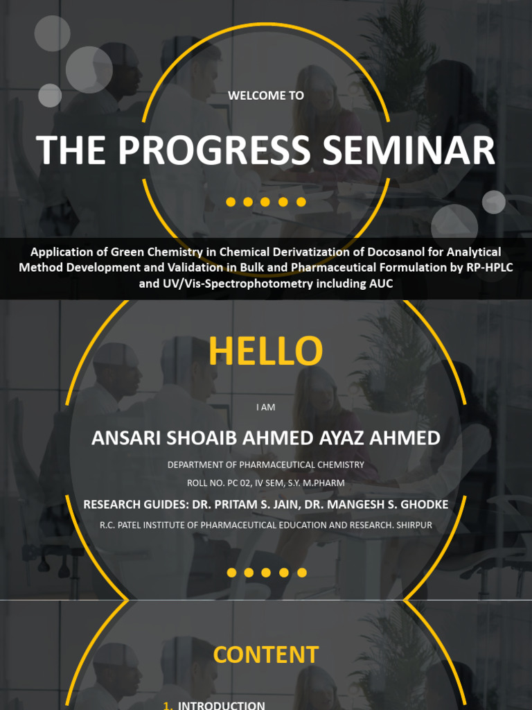 Progress Seminar 02 | Download Free PDF | High Performance Liquid Chromatography | Chemistry