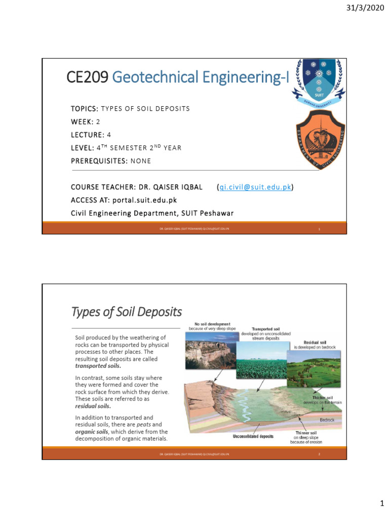 Types of Soil Deposits Explained | PDF | Glacier | Deposition (Geology)