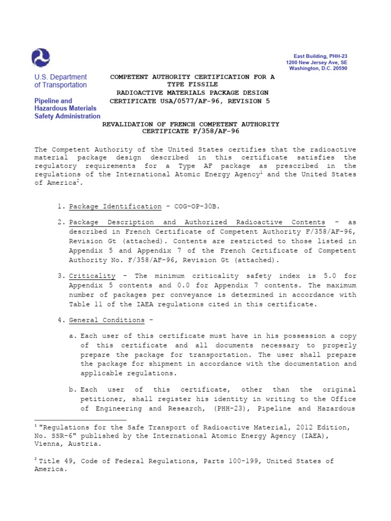 phân tích dn30 và 30b bản Mỹ 2 | PDF | Enriched Uranium | Dangerous Goods